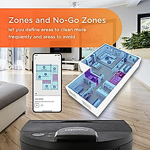 Neato D9 Intelligent Robot Vacuum Cleaner–LaserSmart Nav, Smart Mapping, Cleaning Zones, WiFi Connected, 200-Min Runtime, Powerful Suction, Turbo Clean, Corners, Pet Hair, XXL Dustbin, Alexa. 945-0445