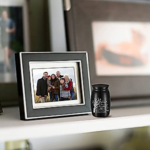 3 Inches Small Urn for Ashes Tree of Life Aluminum Mini Urn for Ashes Cremation Keepsake for Human Ashes Memorial Ashes Holder for Women Men