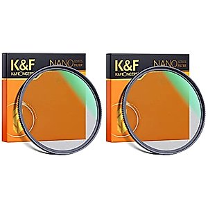 77mm Black Diffusion 1/4 & 1/8 Filter Kit (2 Pcs) Dream Cinematic Effect Filters Both with 28 Multi-Layer Coatings Hydrophobic/Scratch Resistant for Camera Lens