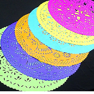 Mexican Place mats, 6 Pack, Fiesta Decorations, 23 Inches, Mexico Wedding, Mexican Papel Picado, Mexican Fiesta, Quinceañera, RG6