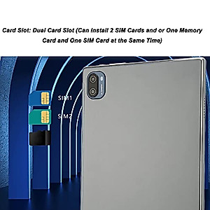 Qinlorgo 10 Inch Tablet PC, IPS Screen 6 and 256G Octa Core Dual Speakers 128GB Expand Support 5G WiFi WiFi Tablet for Travel (US Plug)