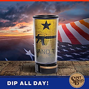 Come and Take it #2 by Spit Bud - The Ultimate Spittoon for Chew - Portable Dip & Snuff Cup with Lid, Pop Tab, Spill-Proof Funnel, Can Cutter & Holder - Fit in Cup Holders - Holds 8oz - Made in USA