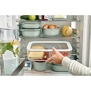 Mepal Cirqula 42oz/1,250ml Multi Food Storage & Serving Shallow Bowls with Transparent Lids | Perfect for Food Prep | Microwave & Dishwasher Safe | Nordic Lilac | Made in Holland