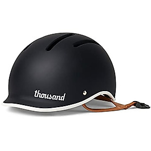 Thousand Kids Helmet – Free Reflective Sticker Pack to Customize, No Pinch Magnetic Buckle, Multi Sport Safety CSPC ASTM CE Certified – Jr Collection (Carbon Black)