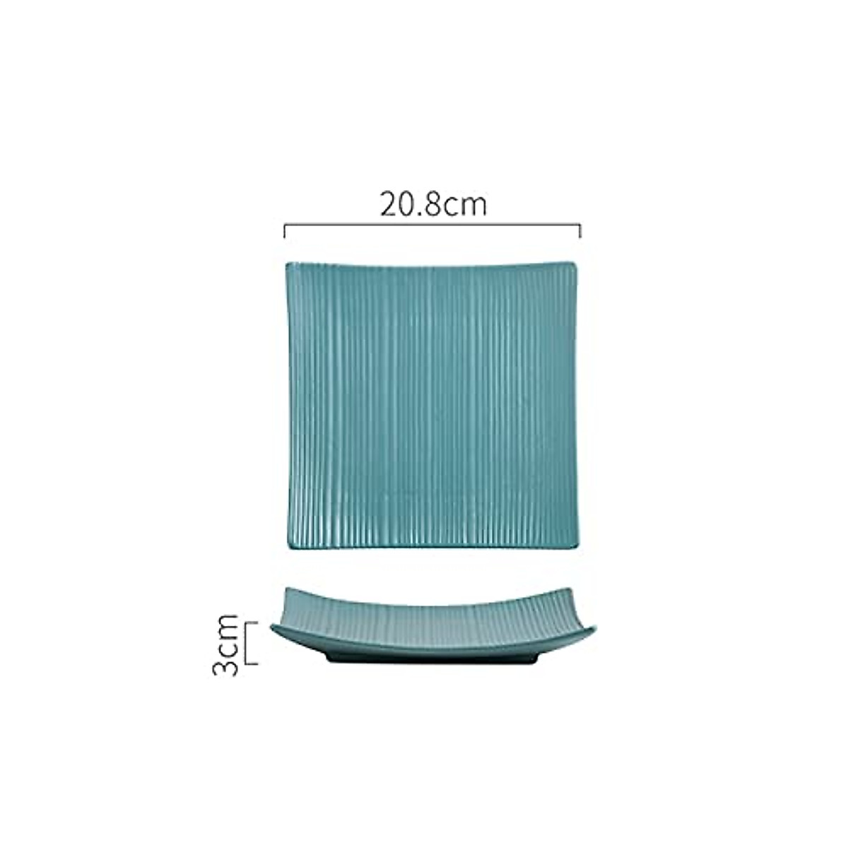 KOWMcp Dinner Plates 1Pcs Striped Dinner Plate Household Dishes, Can Be Used to Place Steaks, Vegetables, Fruits, Pasta (Color : Pink, Size : S)