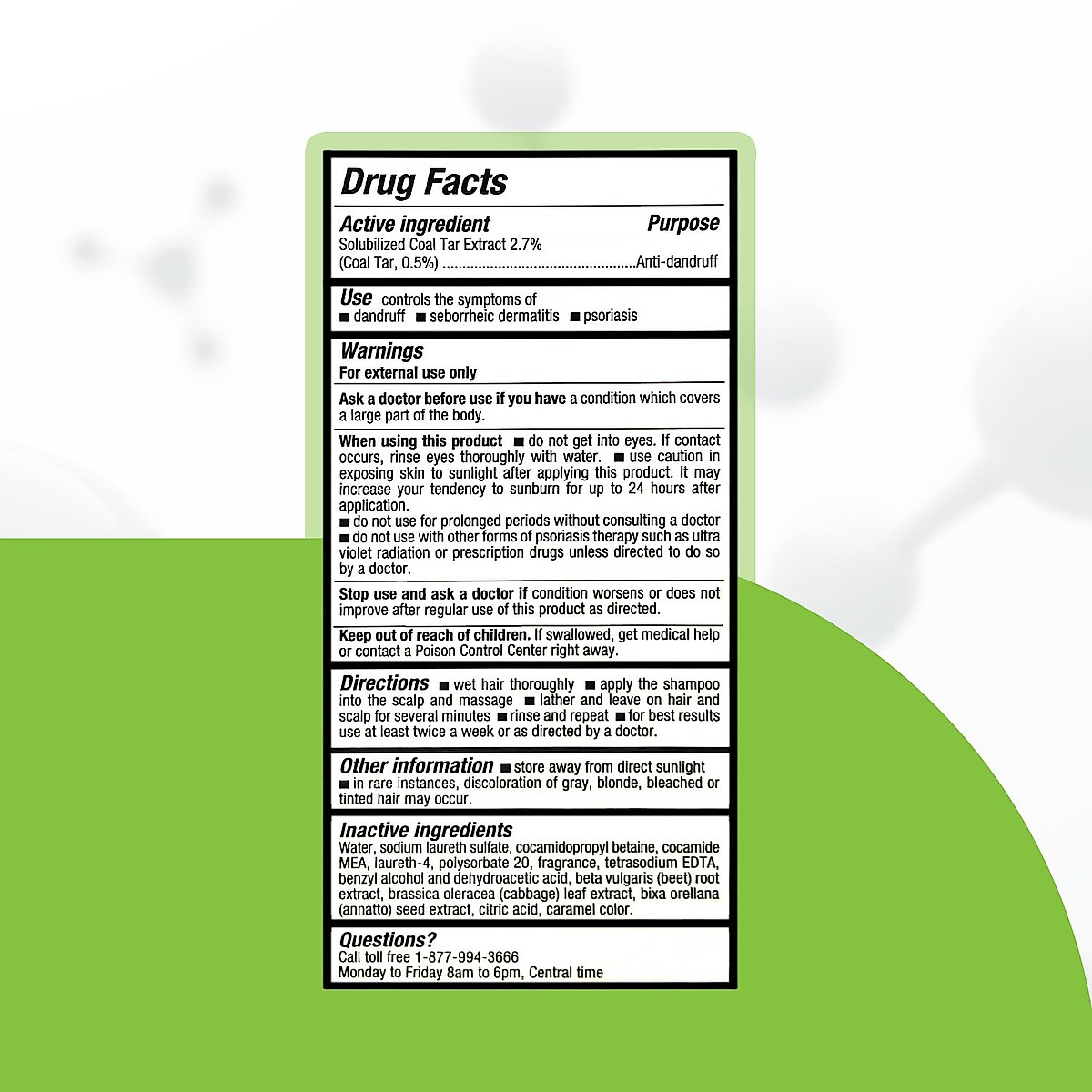 Medicasp Coal Tar Gel Dandruff Shampoo to Treat Seborrheic Dermatitis Psoriasis 3 Pack 6 oz