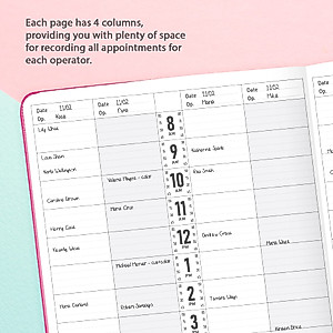 GoGirl Salon Appointment Book – Reservation Book for Beauty Salons, Spas, Hair Stylists, Estheticians – Appt Booking Planner, 7x10″ (Hot Pink)