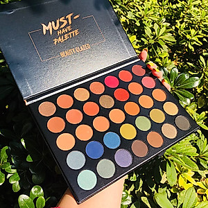 Make Up Eyeshadow Palette 35 Colors Blendable Chunky Pigmented Matte and Shimmer Pop Colors Eye Shadow Powder Waterproof Eye Shadow Palette Cosmetics Christmas Gifts