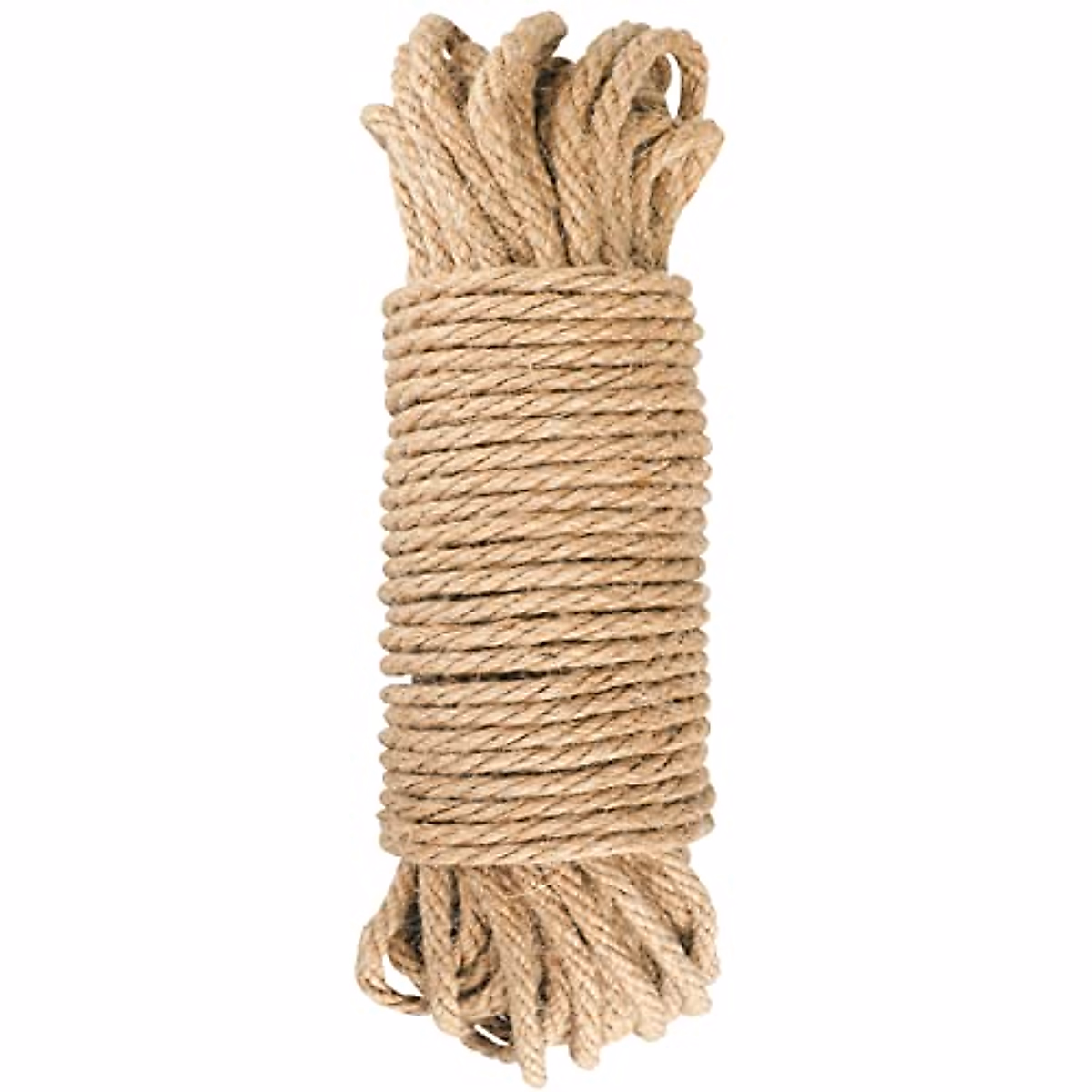 KINGLAKE GARDEN Jute Rope,Hemp Rope Heavy Duty Jute Rope 1/4 inch x 164 Feet(6 MM x 50 M) Twisted Hemp Rope for Indoor and Outdoor Gardening,Crafts, Home Decorating, Climbing,DIY