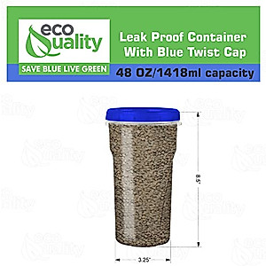 (4 Pack) 48oz Twist Top Storage Deli Containers - BPA Free Snack Containers Airtight Reusable Plastic Food Storage Canisters with Twist Seal Lids, Leak Proof, Meal Prep, Lunch, To go, Stackable