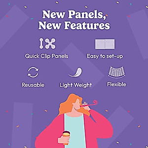 HOUSE OF PARTY Black Shimmer Wall Backdrop -36 Panels Square Sequin Shimmer Backdrop for Birthday Wedding Anniversary Engagement Baby Shower & Bachelorette Decorations Party