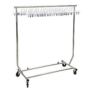 Super Heavy-Duty 14 inch Wide Clear Plastic Skirt or Pant Hangers with Swivel Hook and Adjustable Clips (Quantity 100) (Clear)