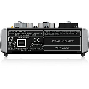 Behringer XENYX 302USB Premium 5-Input Mixer with Mic Preamp and USB/Audio Interface