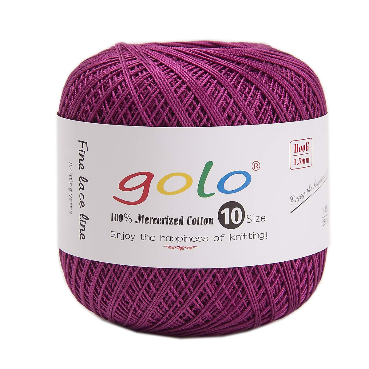 golo Crochet Yarn Cotton Size 10 Cotton Knitting Thread Yarn for Crochet (Clove Red) 6-191