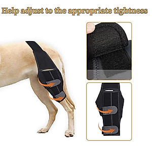 Generic Dog Knee Brace Leg Braces - Dog Canine Knee Stifle Brace Wrap Dog Knee Brace for Torn ACL Hind Leg Joint Pain Muscle Sore Pet Brace Reduces Pain and Inflammation (M), Medium, Black