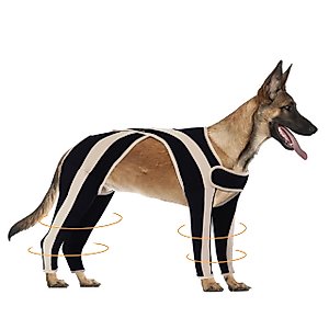 Dog Surgery Recovery Suit, Cone Collar Alternative, Provides Elbow and Knee Protection for Four Legs, Soft and Breathable, Prevents Pet Wounds from Licking and Biting, Helps Wound Healing, L
