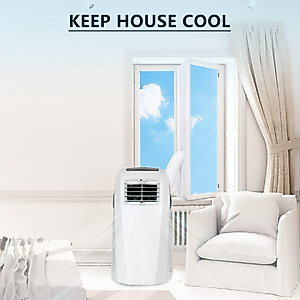 BJADE'S Window Seal Kit for Portable Air Conditioner Unit and Tumble Dryer,158Inch Seals with Zipper and Adhesive Fastener , White