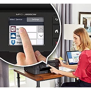 Brother Wireless All-in-One Inkjet Printer, MFC-J895DW, Multi-function Color Printer, Duplex Printing, NFC One Touch to Connect Mobile Printing, Amazon Dash Replenishment Enabled, Black, Standard