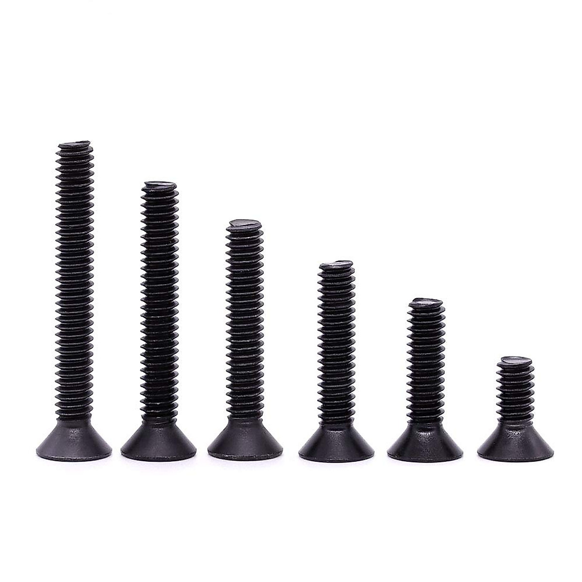 1/4-20 x 1-1/4" (26 pcs) Flat Countersunk Head Socket Head Cap Screws, 10.9 Grade Alloy Steel, Black Oxide Finish, Allen Hex Socket Drive, Full Thread, Coarse Thread UNC