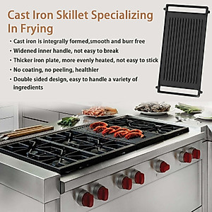 WB31X24998 Griddle Replacement Parts fits WB31X24738 Ge Griddle, 19" x 10" Griddle Plate for GE Stove Parts, Cast Iron Griddle Compatible With ge Stove Griddle Stove Top Griddle for Electric Stove