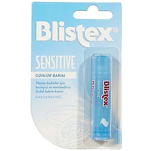 Blistex Simple & Sensitive Lip Balm, 0.15 Ounce Tube – Hypo-Allergenic Unflavored Lip Balm, Gentle Lip Moisturizer For Dry Lips, Contains Shea & Cocoa Butter