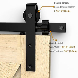 CCJH Sliding Barn Door Stop Upgrade Barn Door Stoppers Hardware for Top Track 1 Pair Black