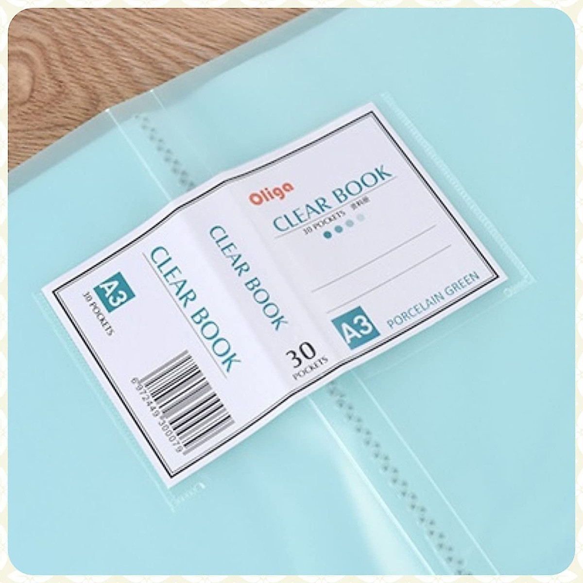 A3 Diamond Painting Storage Book 30 Pags,Art Portfolio Painting Storage Book Clear Pockets Sleeves Protectors for Artwork, Report Sheet, Letter Album Folder Storage Bag 44 X 32.5 cm (Pink)