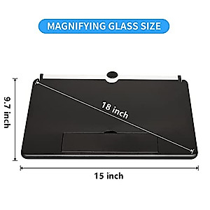 POTUINOM 18 Inch Phone Screen Magnifier 3D HD Enlarger Projector Foldable Phone Stand Holder with Screen Amplifier Compatible with All Smartphones