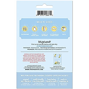 Willowbrook | Fresh Scents Scented Sachet Packet | White Cotton | Air Freshener Bags for Drawers, Closets, Cars | 3 Pack | Long Lasting Home Fragrance