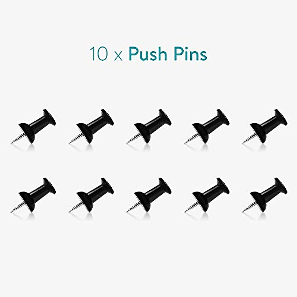 Navaris Cork Board World Map - Self-Adhesive Corkboard Continents for Wall to Pin, Plan and Document Travels - Includes 18 Cork Pieces and 10 Pins