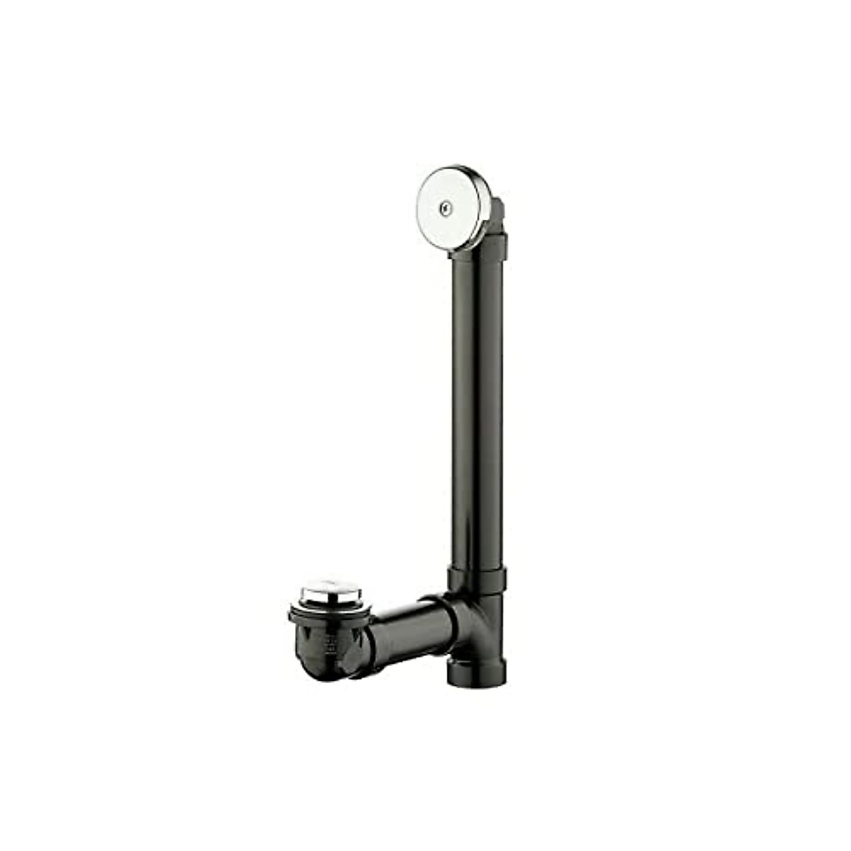 Everbilt Easy Touch 1-1/2 in. White Poly Pipe Bath Waste and Overflow Drain in Chrome