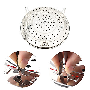 Steamer Rack, 11.81" / 30cm 304 Stainless Steel Removable Legs Multifunction Steaming Stand Holder Rack for Steamer Pot Pans