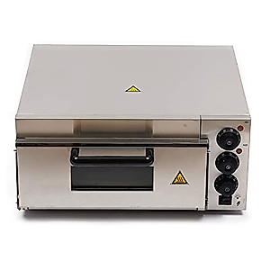 Commercial Single Pizza Oven 2000W Countertop Electric Pizza Oven 14" Single Layer Deck Deluxe Pizza Maker Restaurant Home Kitchen Pizza Oven Baker Snack Oven Cooker