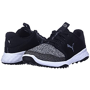 PUMA Golf Men's Grip Fusion Sport Golf Shoe, Puma Black-Quiet Shade, 12 M US