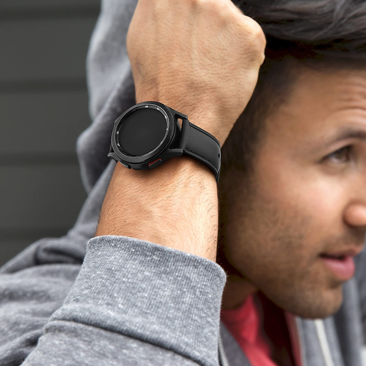 Vancle Quick Release Genuine Leather Watch Band 20mm 22mm Leather Watch Strap, 22mm Black