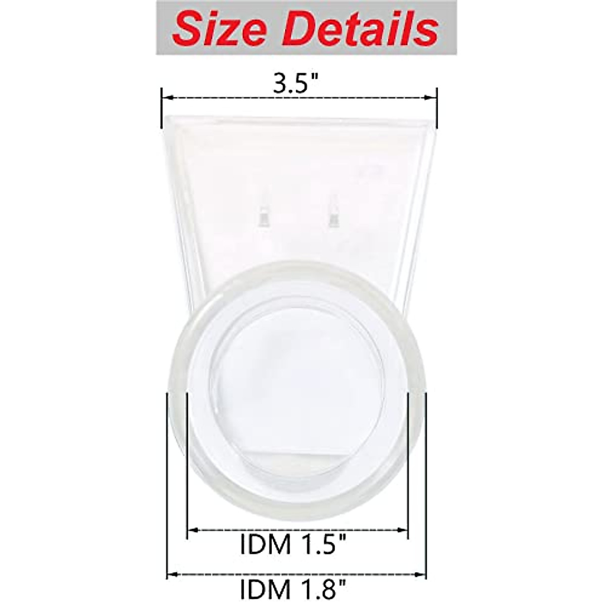 TunaMax Shop Vac Extractor Attachment with 1-1/4" & 1-7/8" Two Adapters for Upholstery & Carpet Cleaning and Car Detailing, Clear Nozzle Extraction Accessories for 1-9 Gallon Wet/dry Vacuum Cleaners