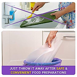 Disposable Plastic Cutting Board Sheets for BBQ & Camping – Large Flexible Chopping Boards – Cutting Mats for Kitchen and Outdoor 32'