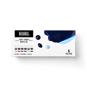 Liquitex Professional Soft Body Acrylic Paint, 6 x 22ml (0.74-oz), Mixing Set