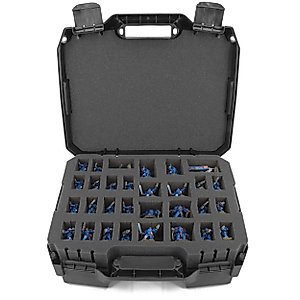 CASEMATIX Miniature Storage Hard Shell Figure Case - Dual Layer Customizable Foam Case for Standard Miniatures, Large Units and Vehicles, Compatible with Warhammer 40k, DND & More!