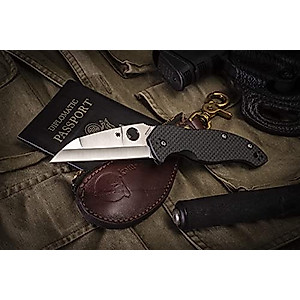 Spyderco Canis Knife with 3.43" CPM S30V Stainless Steel Blade and Carbon Fiber G-10 Laminate Handle - PlainEdge - C248CFP