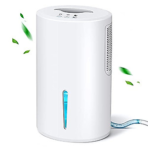 Gocheer Upgraded Dehumidifier for Home Basement, Up to 800 Sq.ft (8000 Cubic Feet) Dehumidifiers for Bedroom Bathroom Small Quiet Portable Air Dehumidifiers with 2000ml(68oz) Water Tank