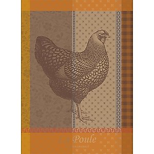 Garnier-Thiebaut La Pole Rousse French Jacquard Kitchen Towel 22"x30", Cotton