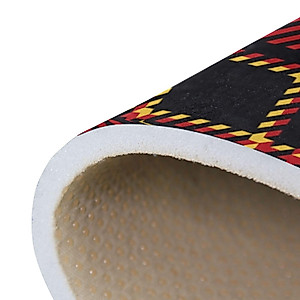 Doormat Welcome Door Mat-Plaid in Red Green Yellow Black Christmas,Living Room Kitchen Floor Mat Home Indoor Outdoor Decoration 24X16INCH