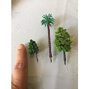 29pcs Mixed Model Trees 1.5-6 inch(4-16 cm), OrgMemory Ho Scale Bushes, Diorama Supplies, Plastic Trees for Projects, Model Train Scenery with No Bases