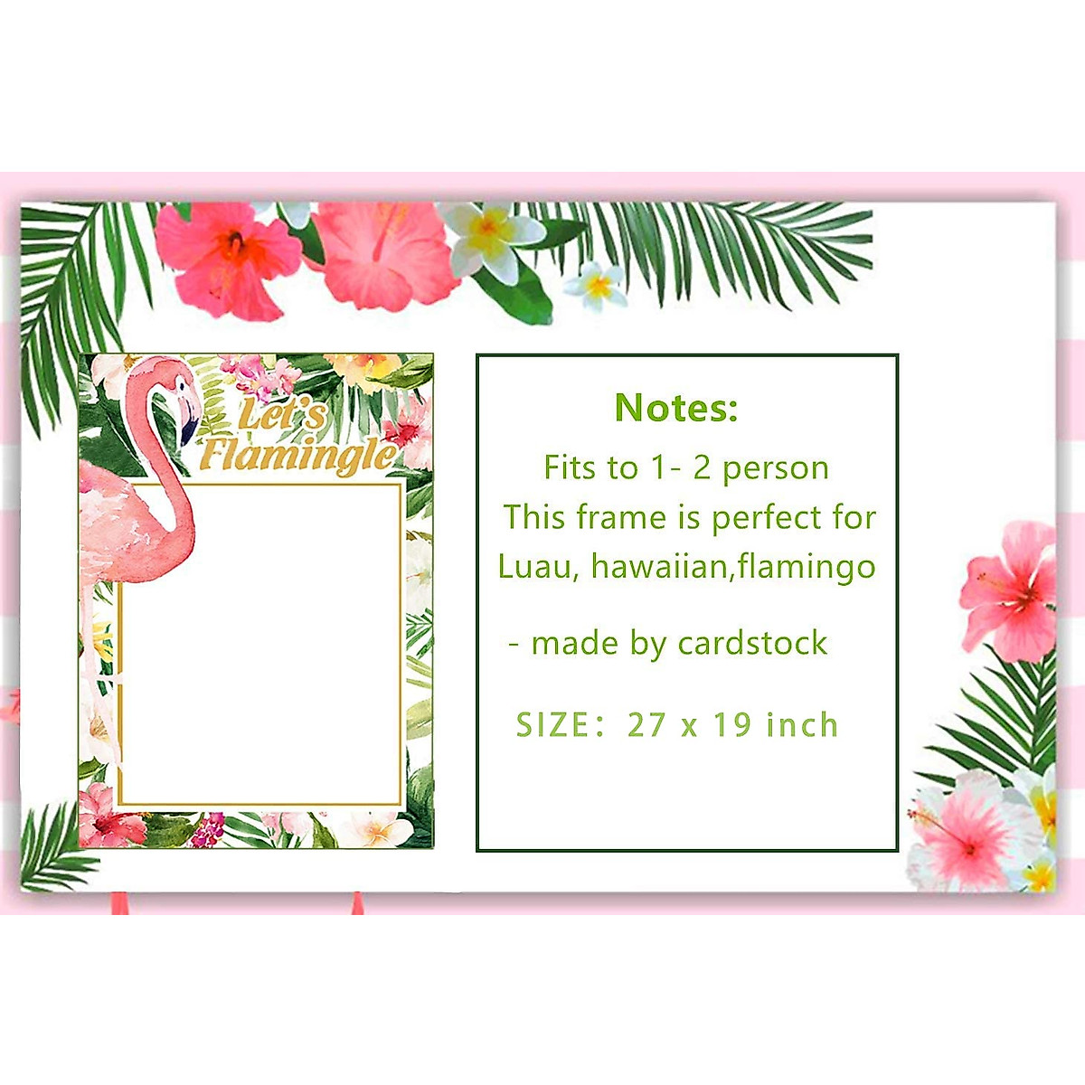 LaVenty Flamingo Bridal Shower Photo Prop Frame Tropical Bridal Shower Photo Booth Bridal Shower Photo Booth Flamingo Bridal Shower Photo Prop Bachelorette Photo Prop