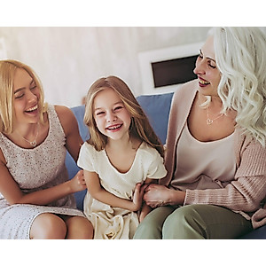 EFYTAL Gifts for Grandma, Sterling Silver Triple Heart Necklace for Mom & Granddaughter, Grandmother Mothers Day Gift