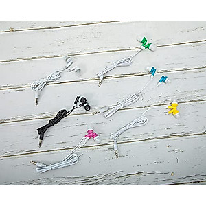 QIDAIZUOEN 108 Packs Bulk Earbuds Classroom Headphones Wired in Ear Disposable Student Earphones Multiple Colors Individually Wrapped for School Travel or Home Use