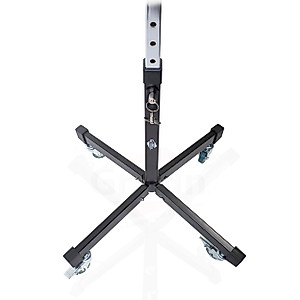 Studio Mixer Stand DJ Cart by GRIFFIN | Rolling Standing Rack On Casters with Adjustable Height | Portable Turntable Holder | Mobile Mount For Digital Drum Machine, Mixing Audio Gear & Music Equipment