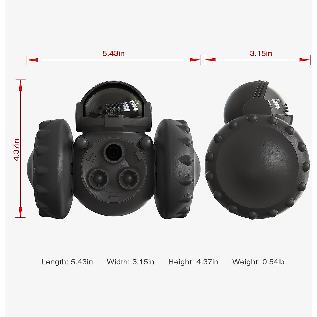 for Small Dry Treat Dog Food Toy Interactive, Robot Food Dispensor Treat Toy, Interactive Cat Treat Toy, Dog Food Puzzle Feeder, Slow Feeder Cat Treat Puzzle Toys for Small Medium Dogs/Cats (Black)