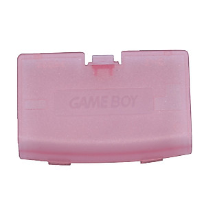 GBA Battery Replacement, eJiasu Plastic Door Repair Parts Back Cover Battery Replacement for Game Boy Advance/GBA/Gameboy Advance System (GBA52-1 Transparent Pink)